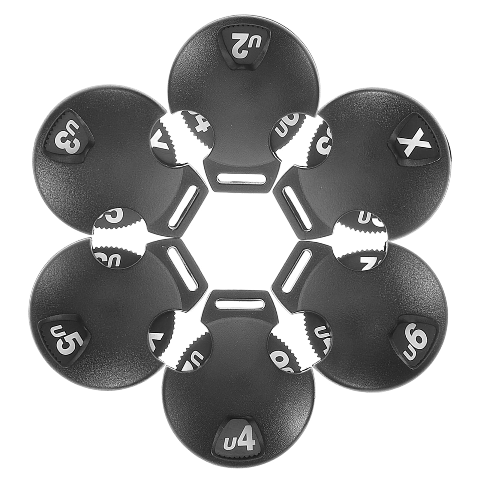 6pcs Golf Club Head Cover Number Tags Plastic ID Labels for Fairway ...