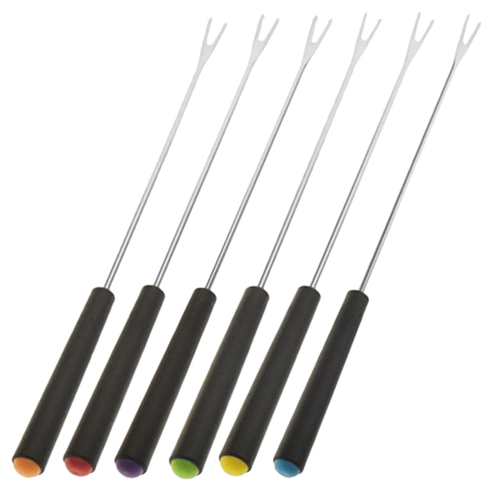 6pcs Stainless Steel BBQ Forks Roasting Meat Grill Tool for Outdoor ...