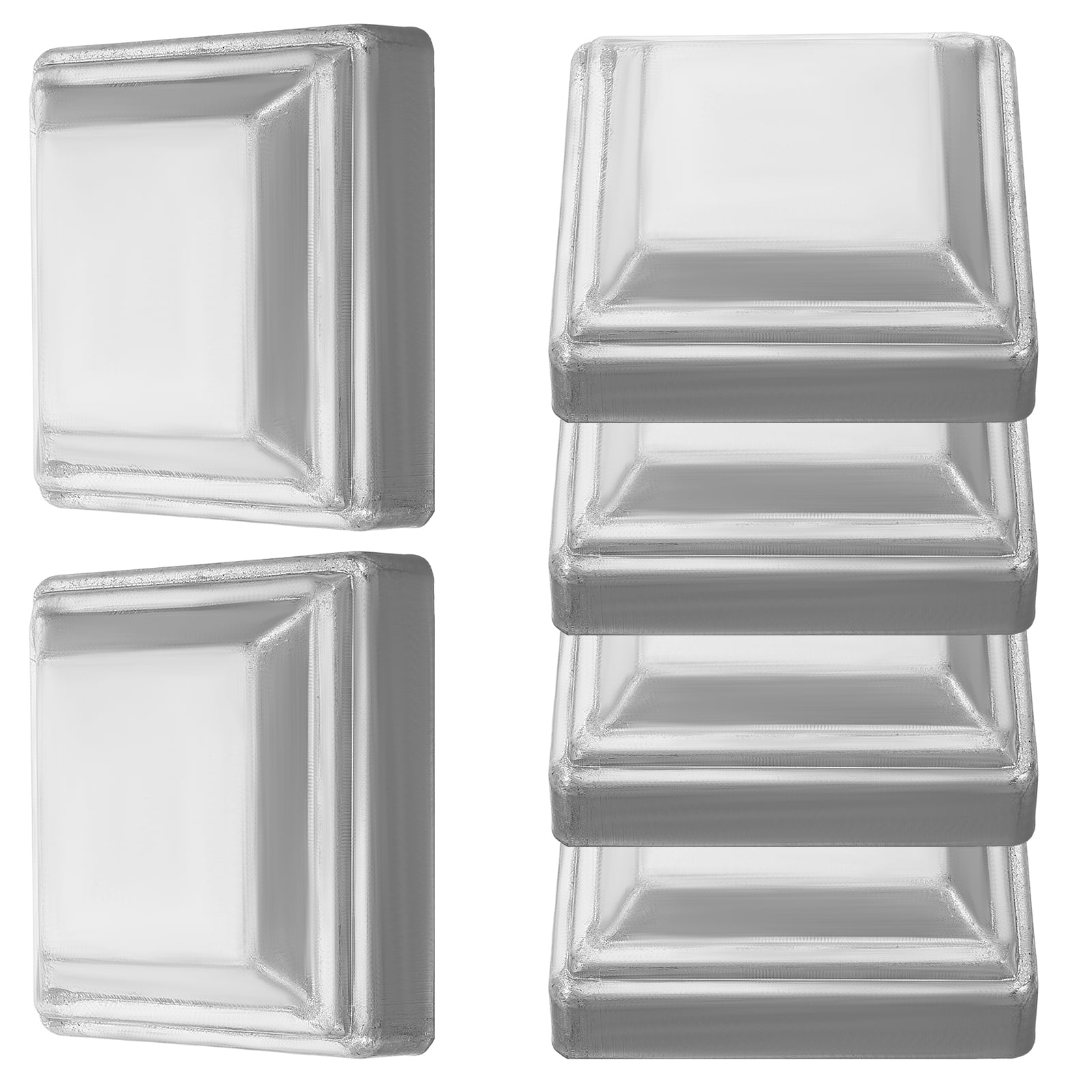 6 Pcs Guardrail Square Tube Cap Post Cover Metal Column Iron - Walmart.com