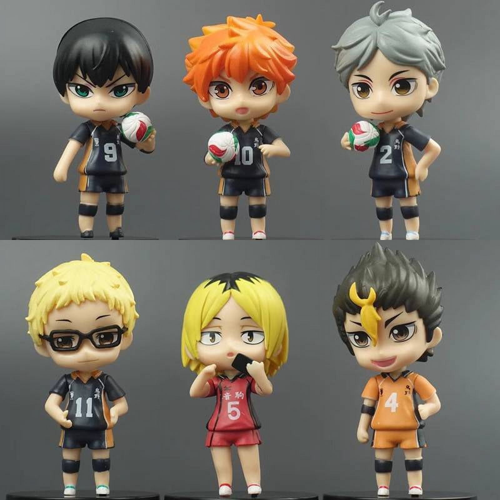 6 Pcs Haikyuu!! Anime Action Figure Realistic Figures Character Model ...