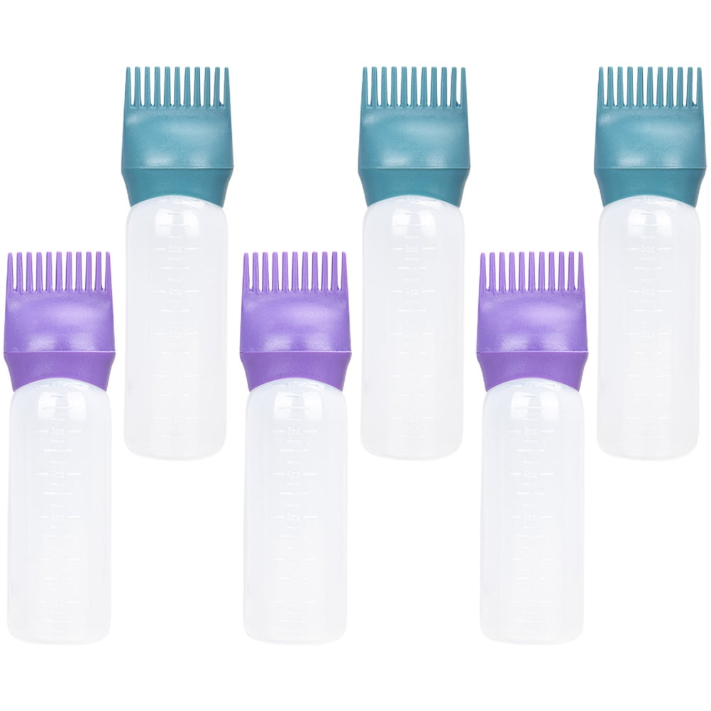 6 Pcs Hair Dye Bottle Combs Root Bottle for Hair Hair Products Root ...
