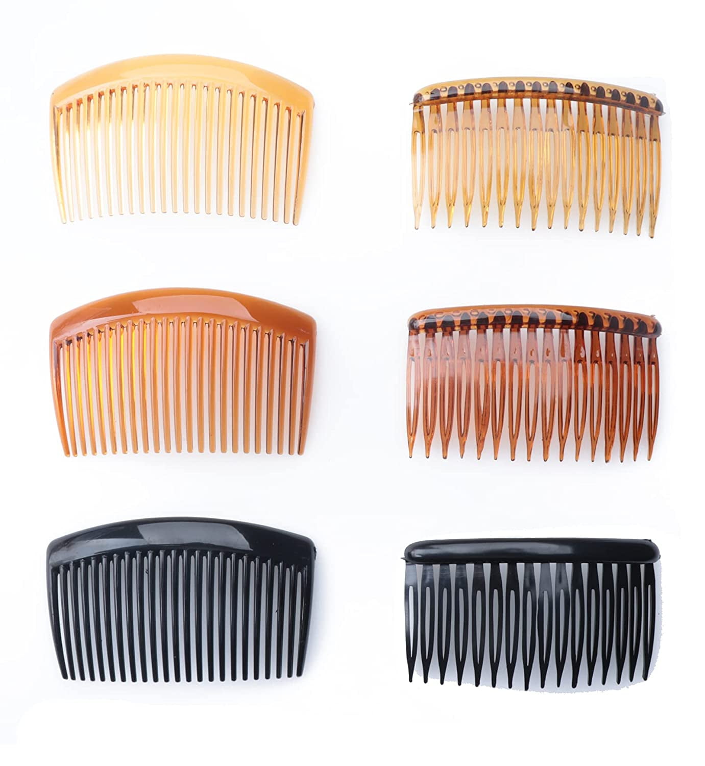 6 Pcs Hair Side Combs French Twist Plastic Comb with 16 23 Teeths for ...