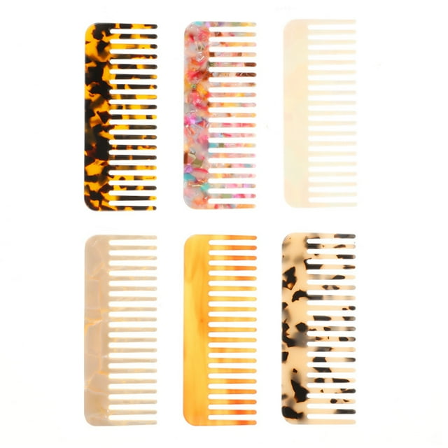 6 Pcs Hairbrush Acetate Sheet Comb Thick Hair Comb Fine Hair Comb Man ...