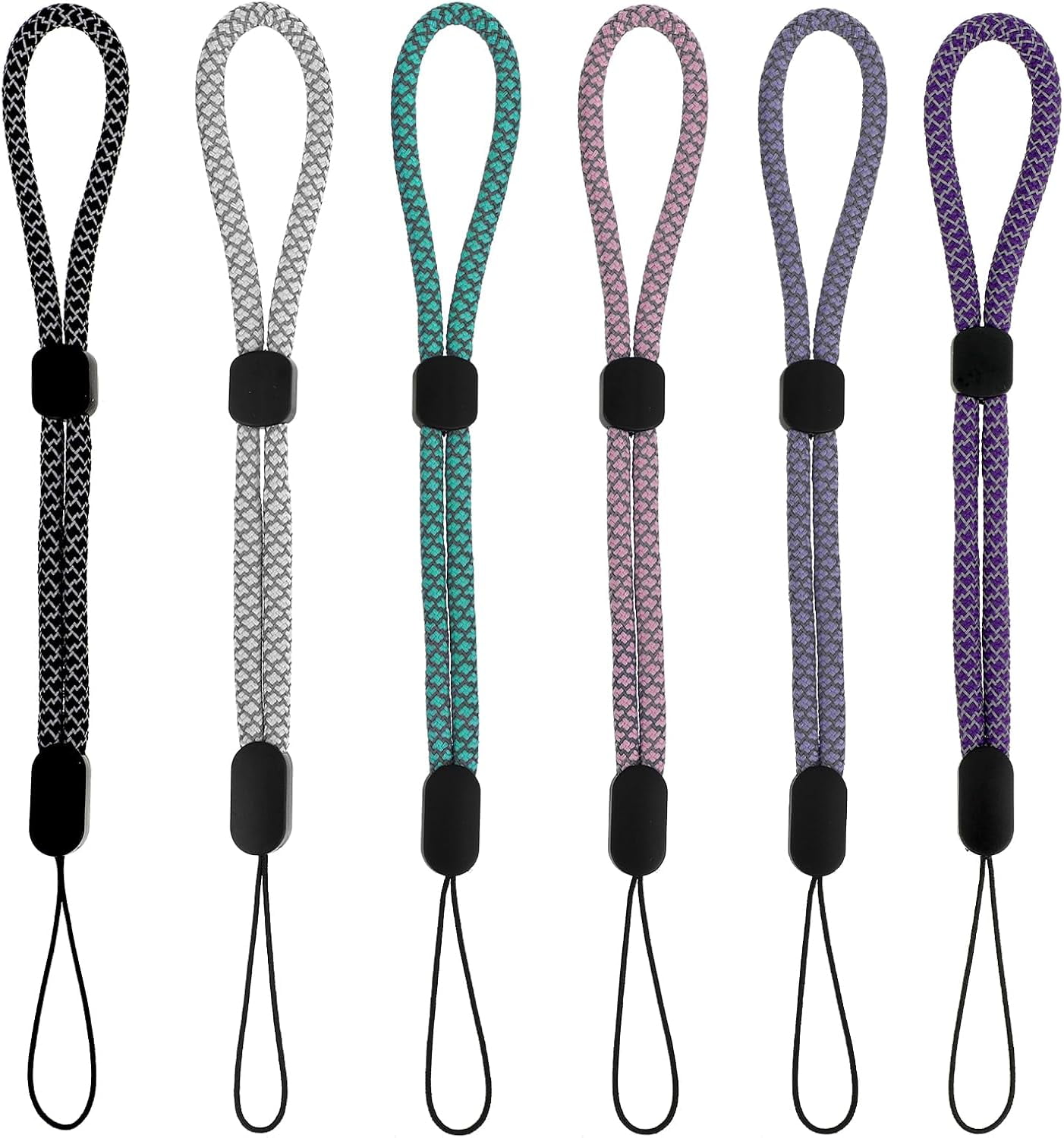 6 Pcs Hand Wrist Strap Lanyards, Adjustable Phone Short Wrist Lanyards ...
