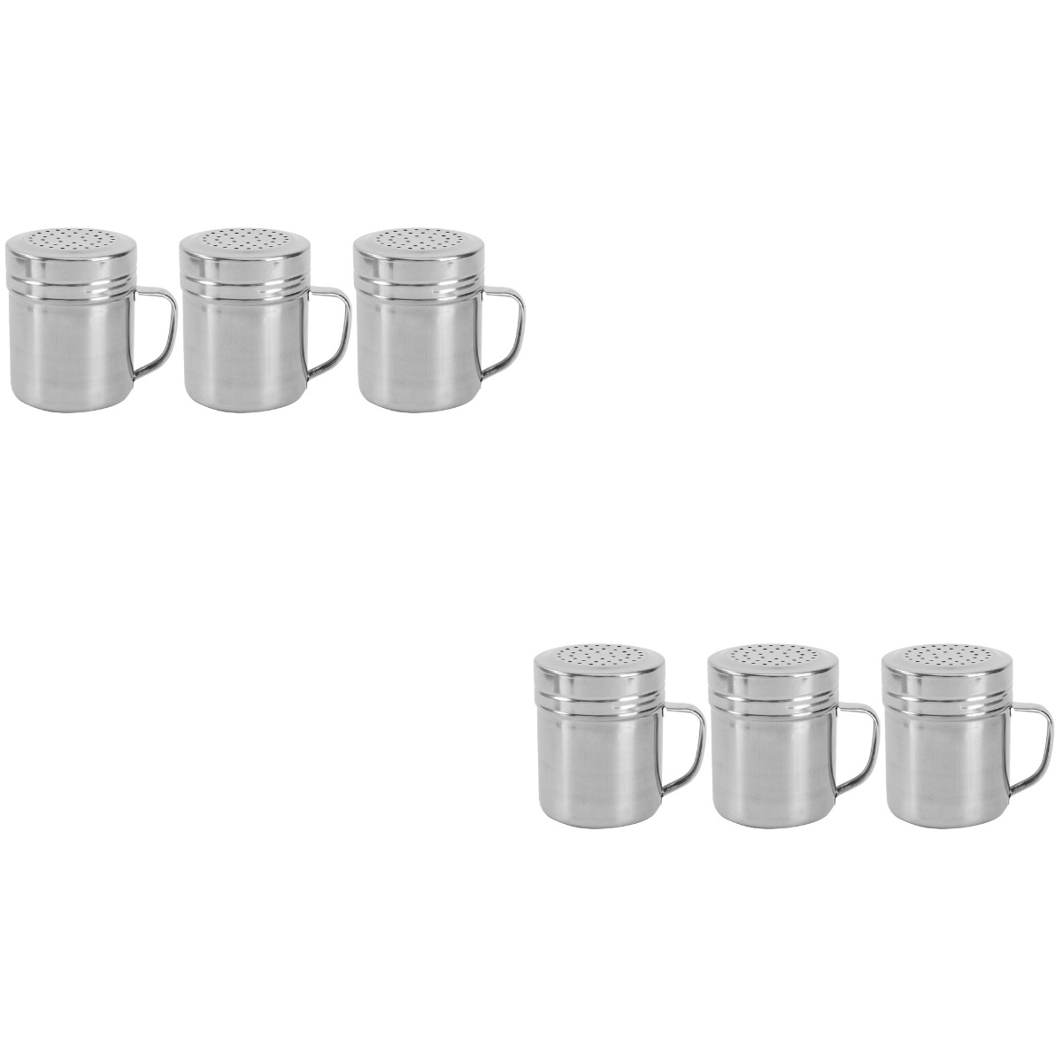 6 Pcs Handle Spice Jar Metal Container with Lid Seasoning Shaker ...