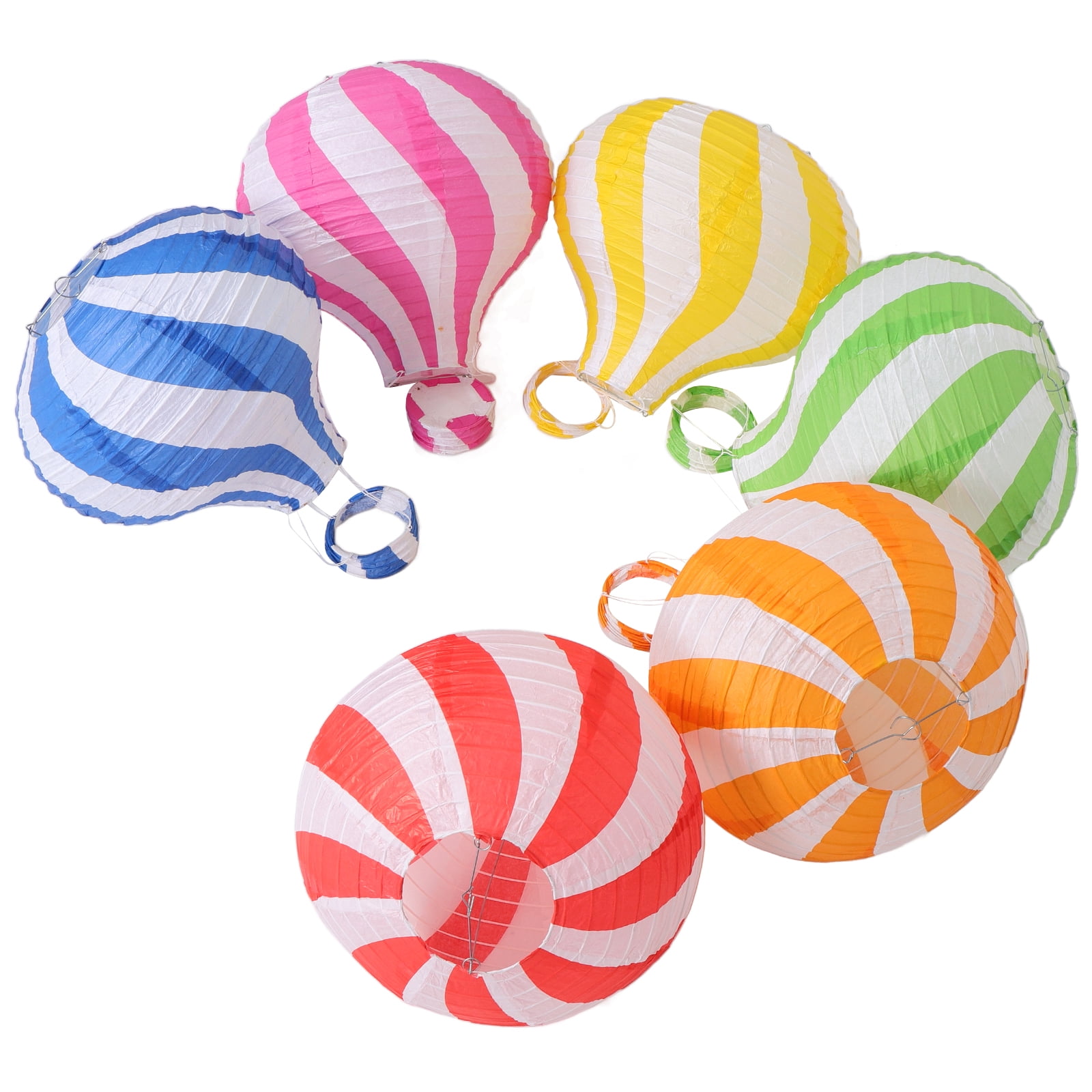 Assorted Color Foldable Paper Lanterns for Decor 6pcs Perfect for ...