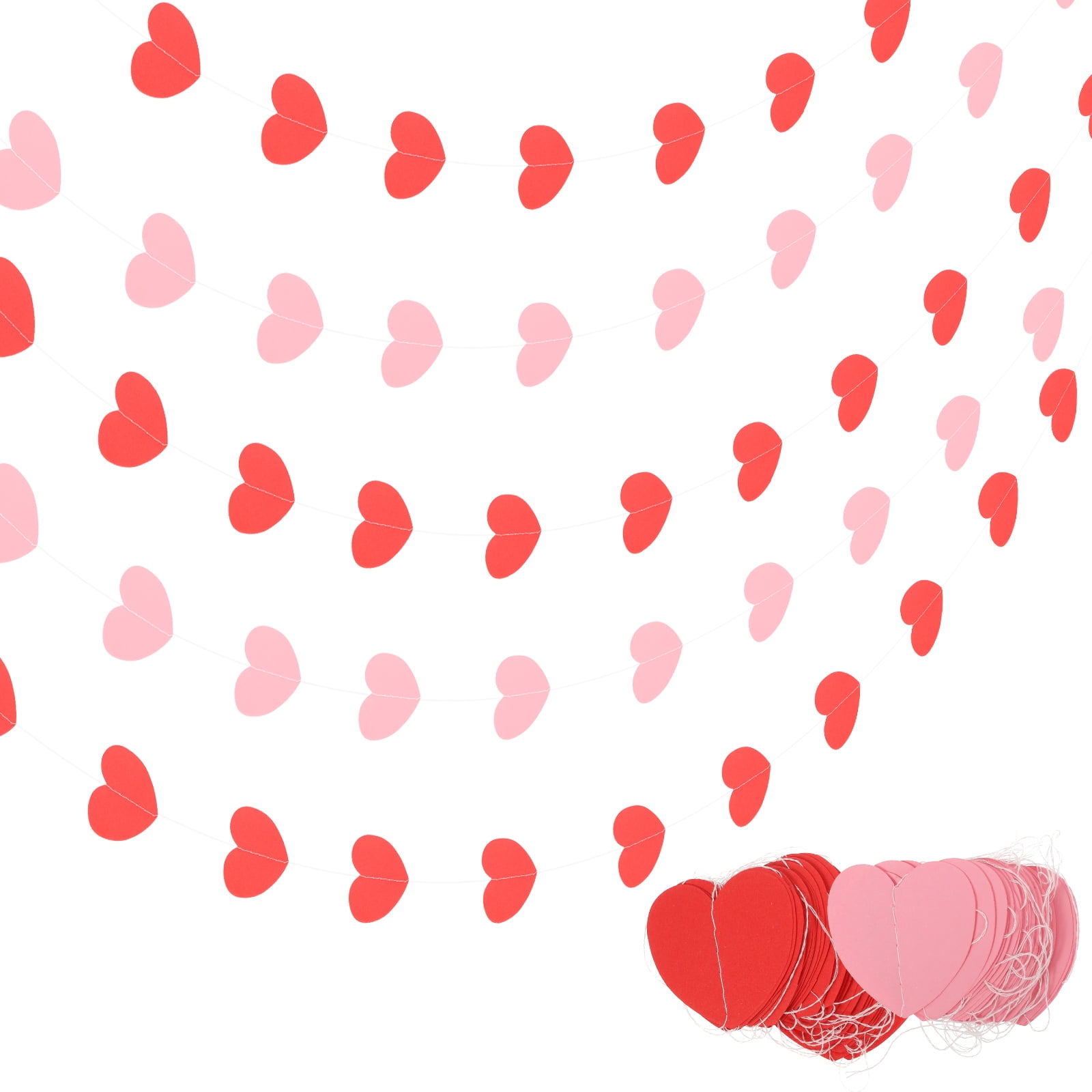 6 Pcs Happy Valentines Day Garland Love Flag Hanging Banner Decor ...