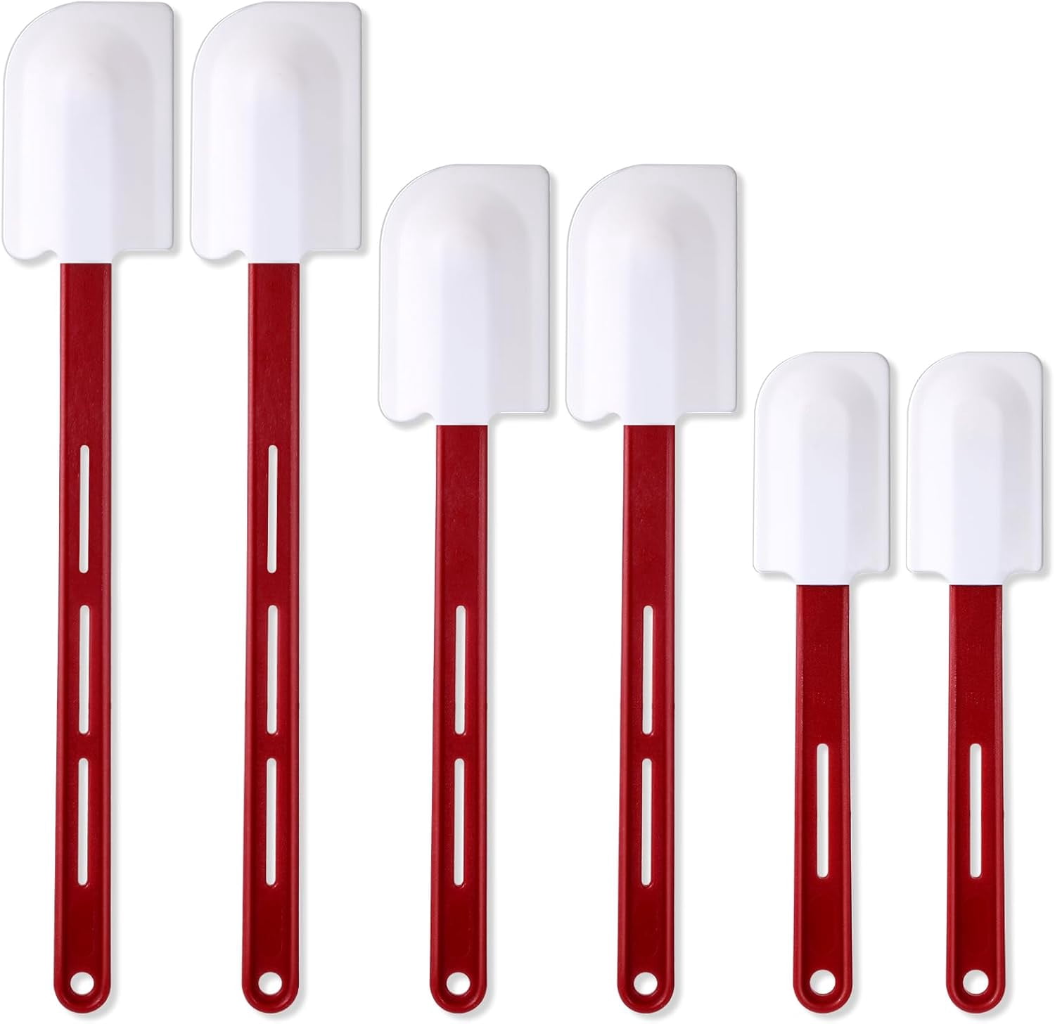 6 Pcs High Temp Silicone Spatulas Heat Resistant Rubber Spatula ...