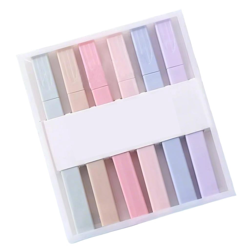 6 Pcs Highlighter Marker Chisel Tip Highlighter Pen Fluorescent Pen ...