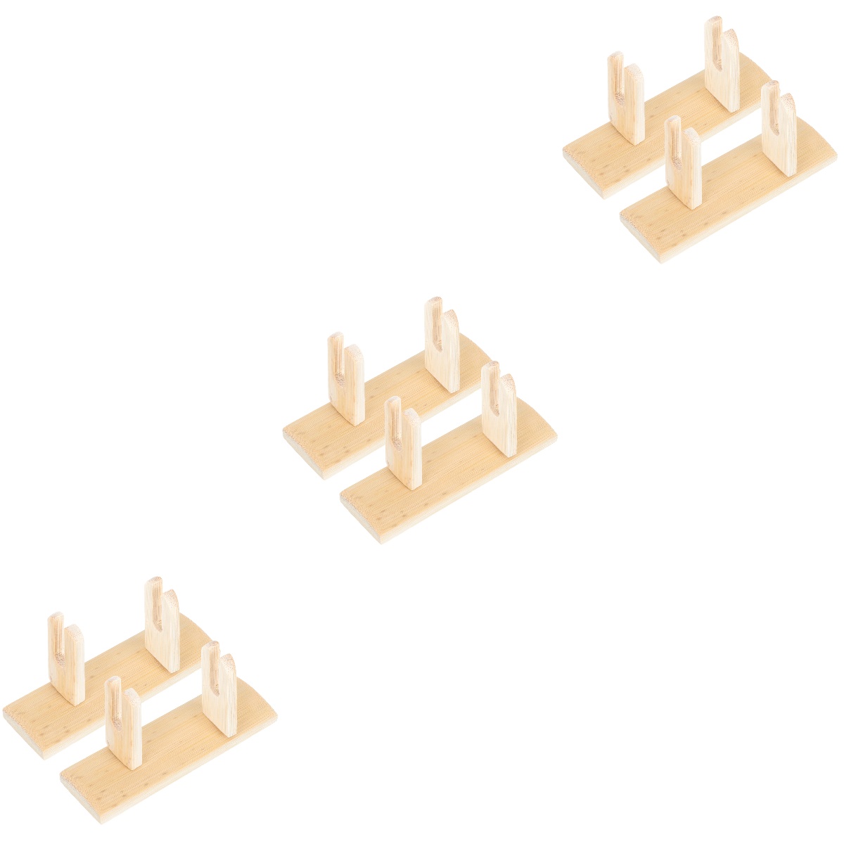 6 Pcs Home Decor Folding Fan Rack Fan Wooden Bracket Fans Display ...