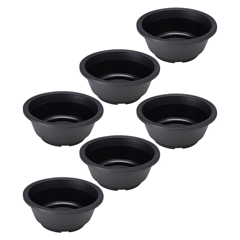 6 Pcs Home Flower Beds Microgreens Shallow Plant Pot Pots Black ...