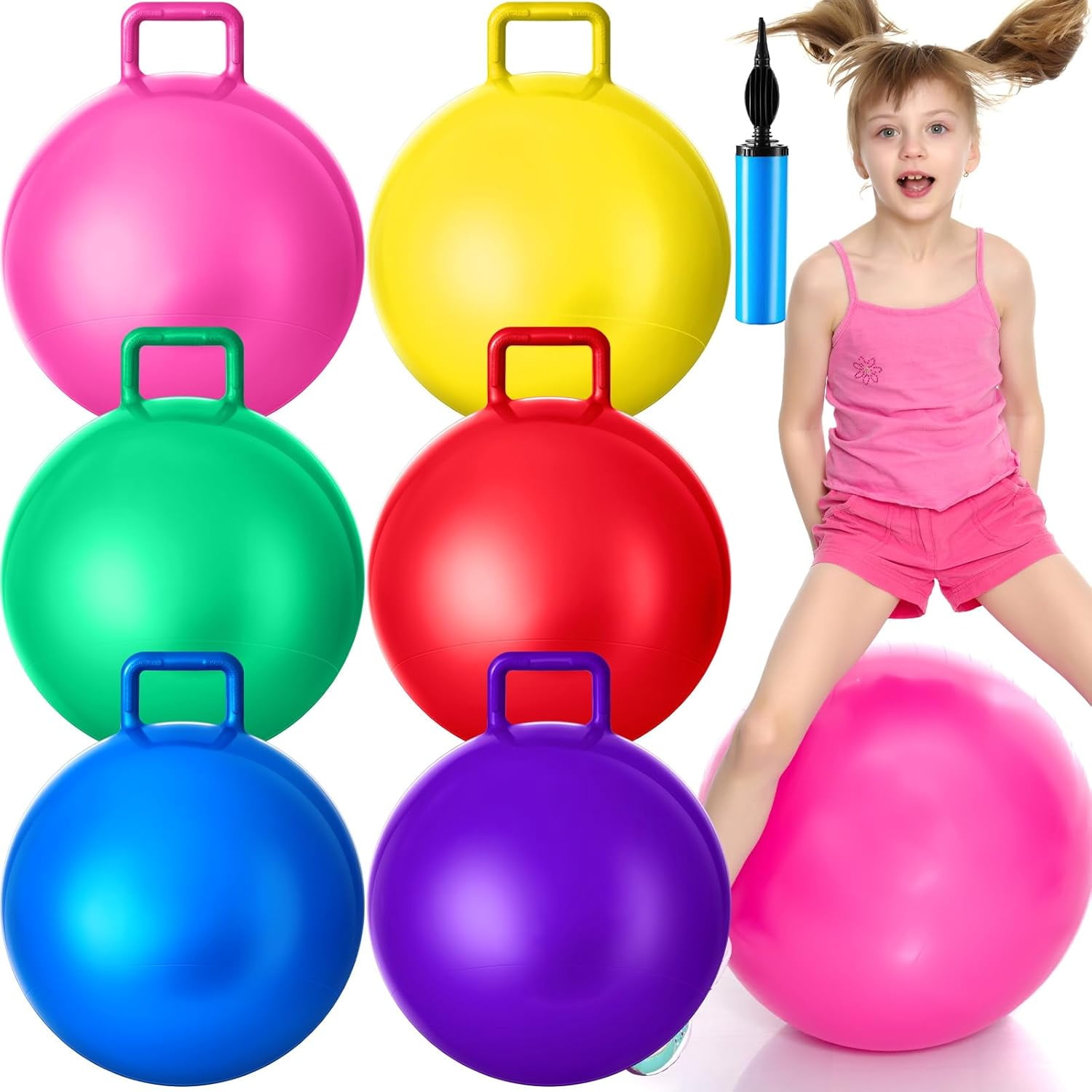 6 Pcs Hopper Ball Carnival Outdoor Games 20 Inch Jumping Hopping ...