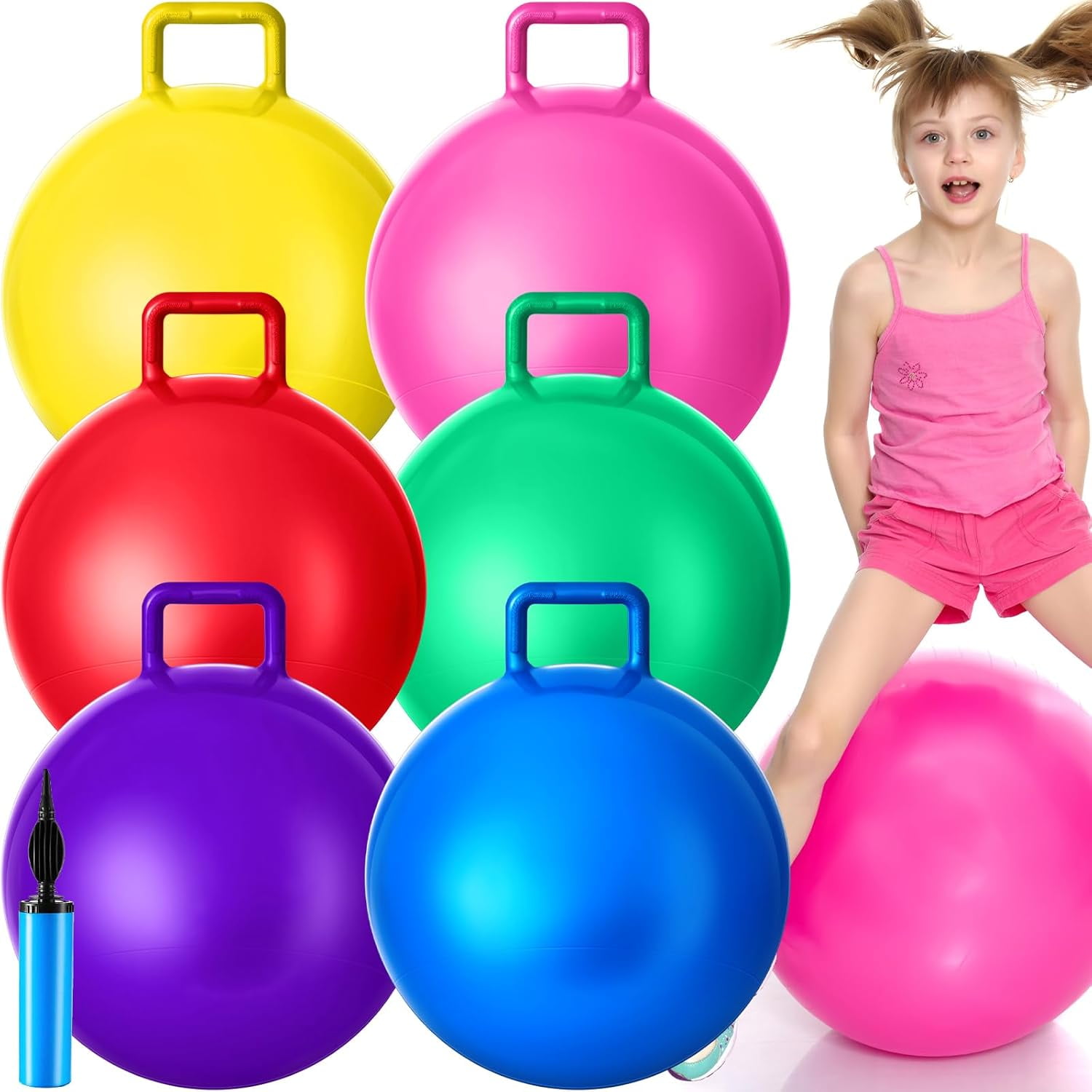 6 Pcs Hopper Ball Carnival Outdoor Games 22 Inch Jumping Hopping ...