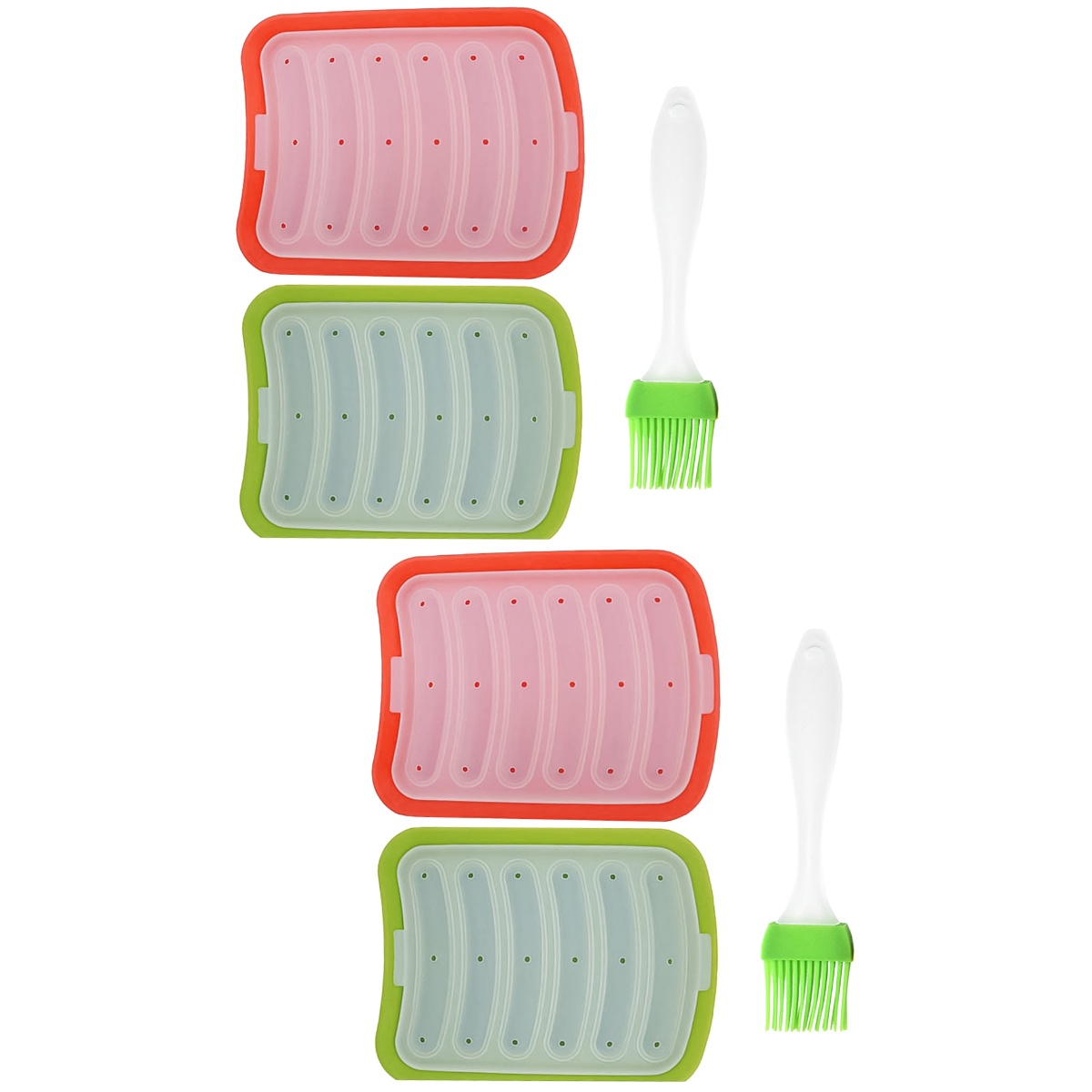 6 Pcs Hot Dog Mold Sausage Mold Silicone Molds Hot Dog Making Mold Hot ...