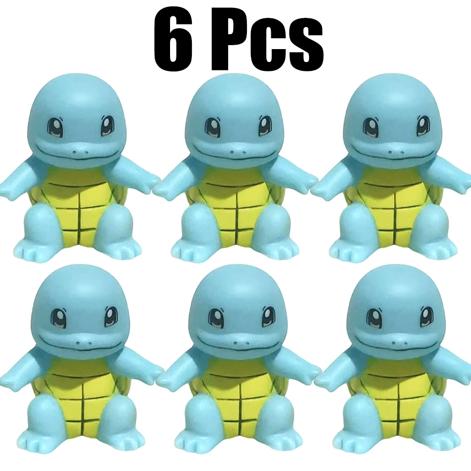 6 Pcs Hot Pokemon Pikachu Night Light Glowing Anime Figures Toy Pokemon ...