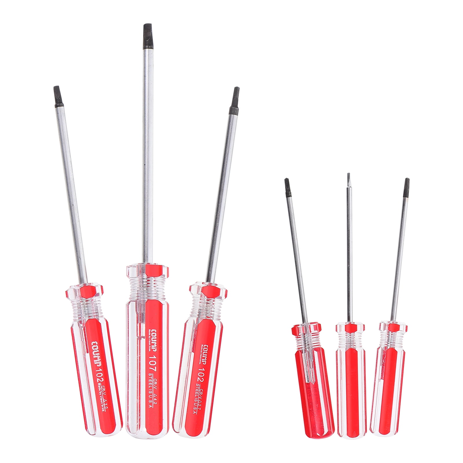 6 Pcs Household Hand Tool Triangle Head Screwdriver Tools Eyeglass Red ...