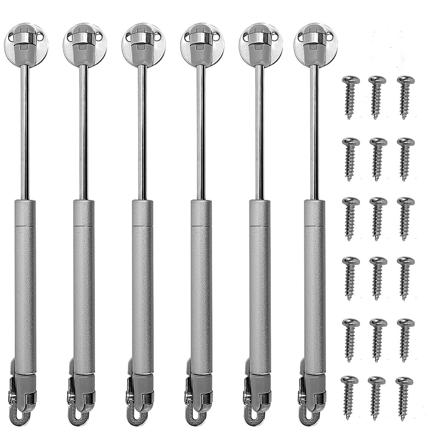 6 Pcs Hydraulic Support Cabinet Hinge, 100N Soft Close Gas Strut Lift ...
