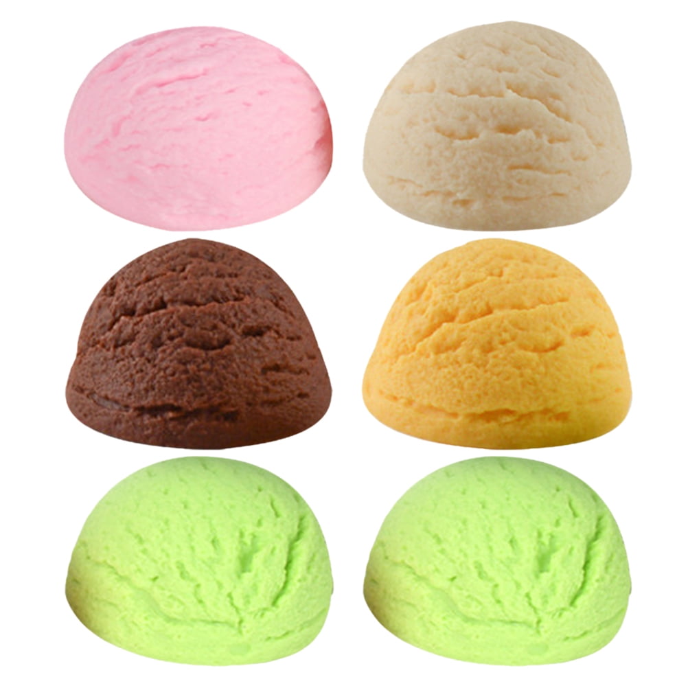 6 Pcs Ice Cream Ball Model Ice Cream Balls Fake Ice Cream Balls Prop ...