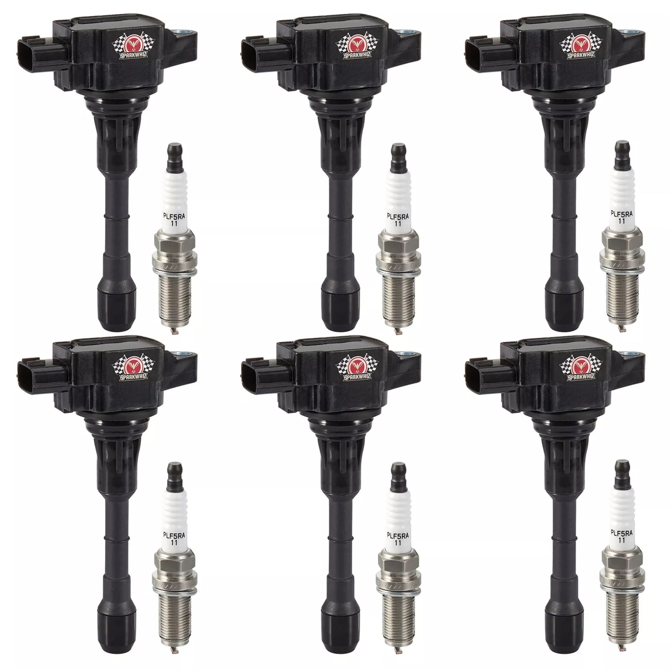 6 Pcs Ignition Coil UF550 & Spark Plug for Nissan Infiniti Maxima ...