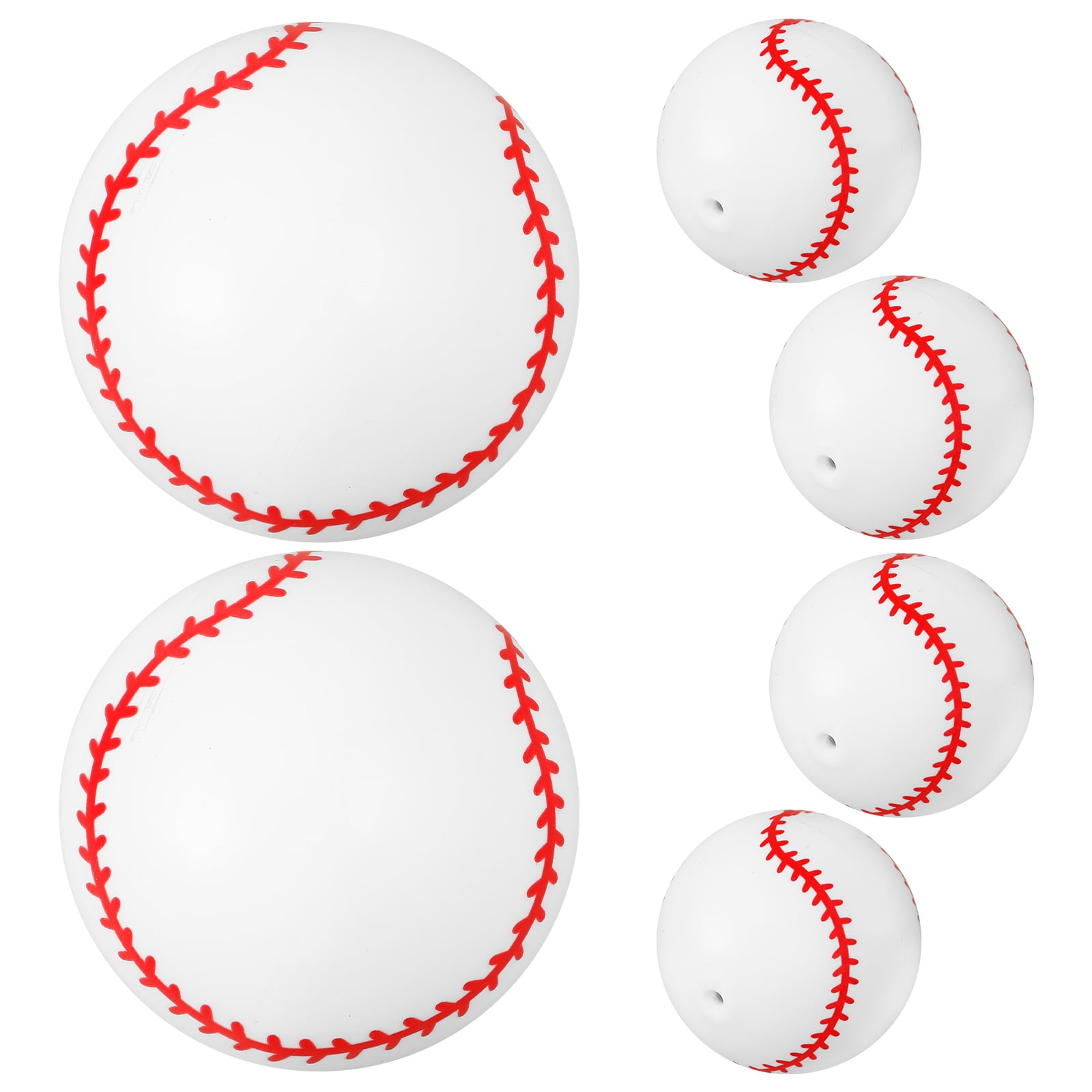6 Pcs Inflatable Baseball Baseball Birthday Party Beach Toys Beach Ball ...