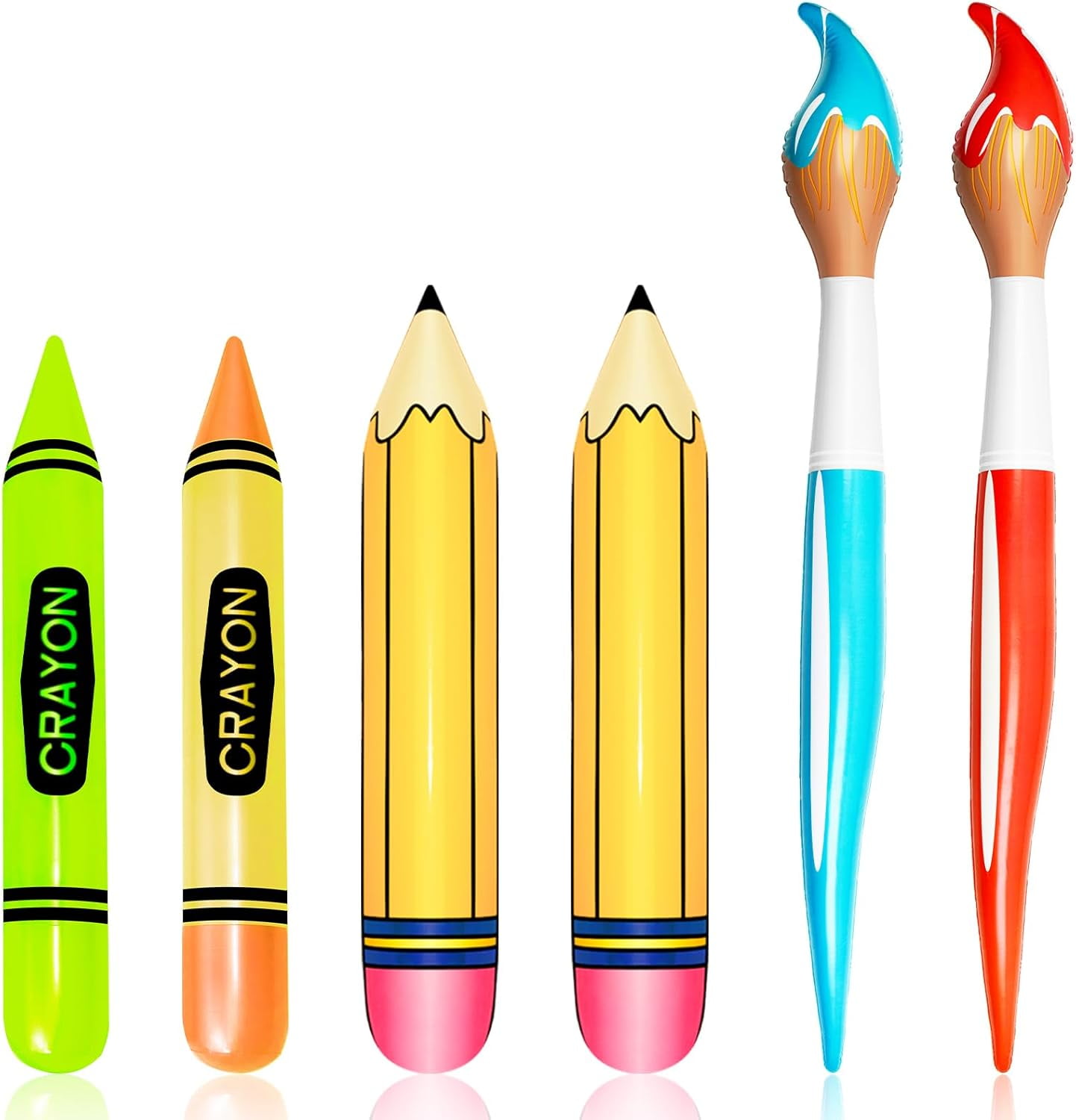 6 Pcs Inflatable Giant Paint Brush Balloons Set Include Inflatable ...