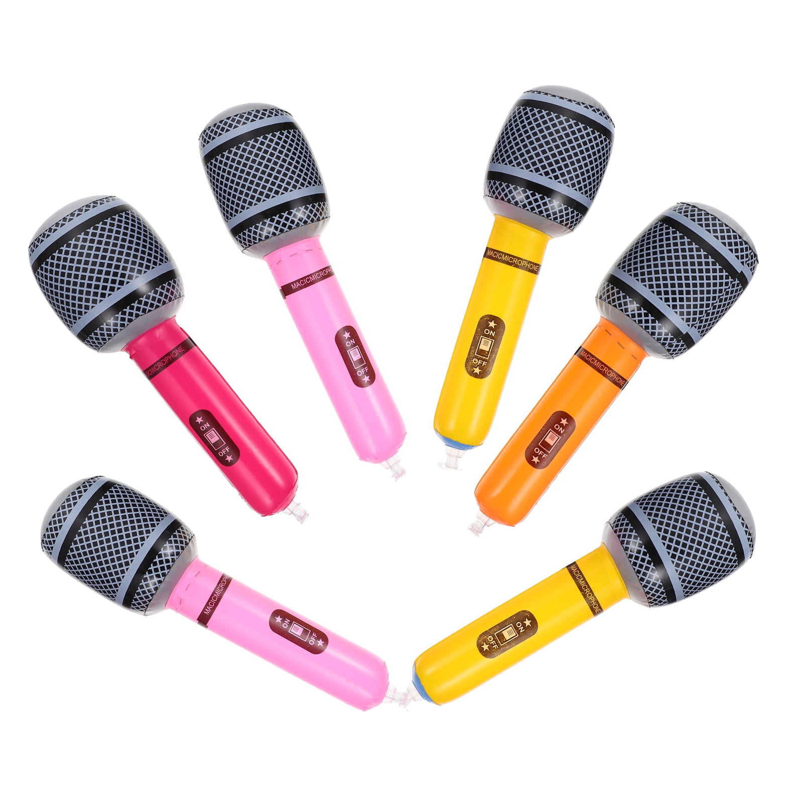 6 Pcs Inflatable Microphone Toys Interactive Toy Microphone Kids Supply ...