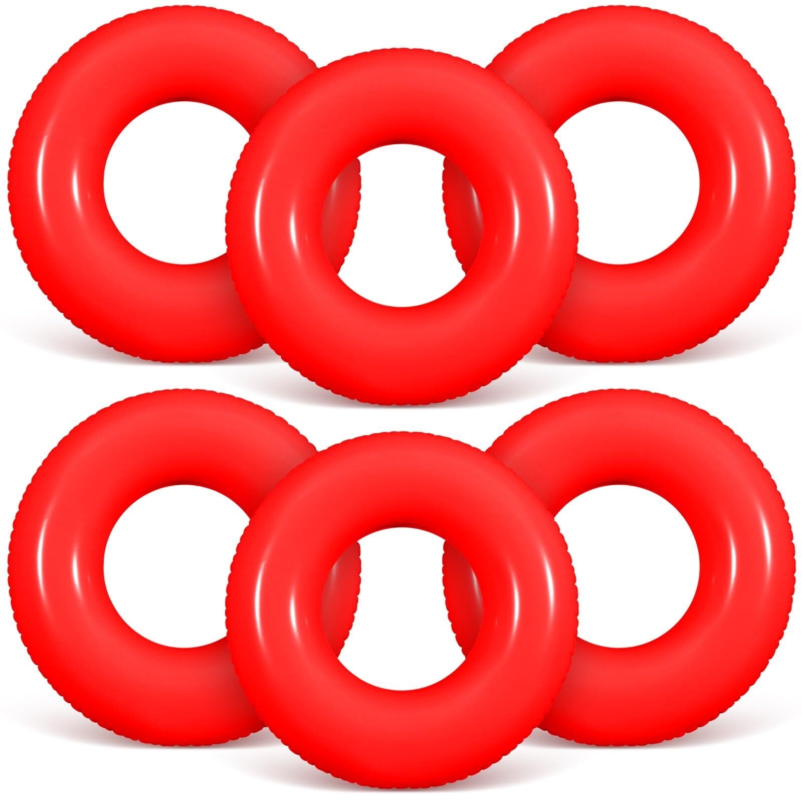 6 Pcs Inflatable Pool Floats 28 Inches Swim Tube Bulk for Adults ...