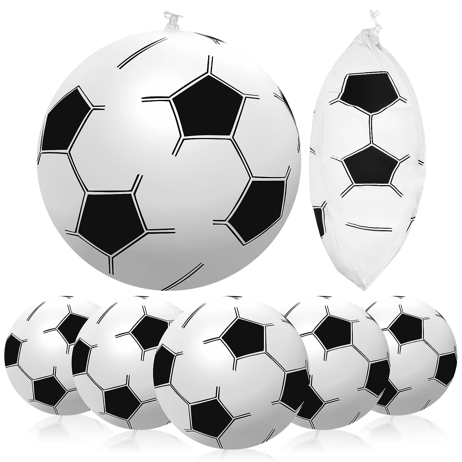 6 Pcs Inflatable Soccer Balls PVC Soccer Balls Football Toys for Indoor ...