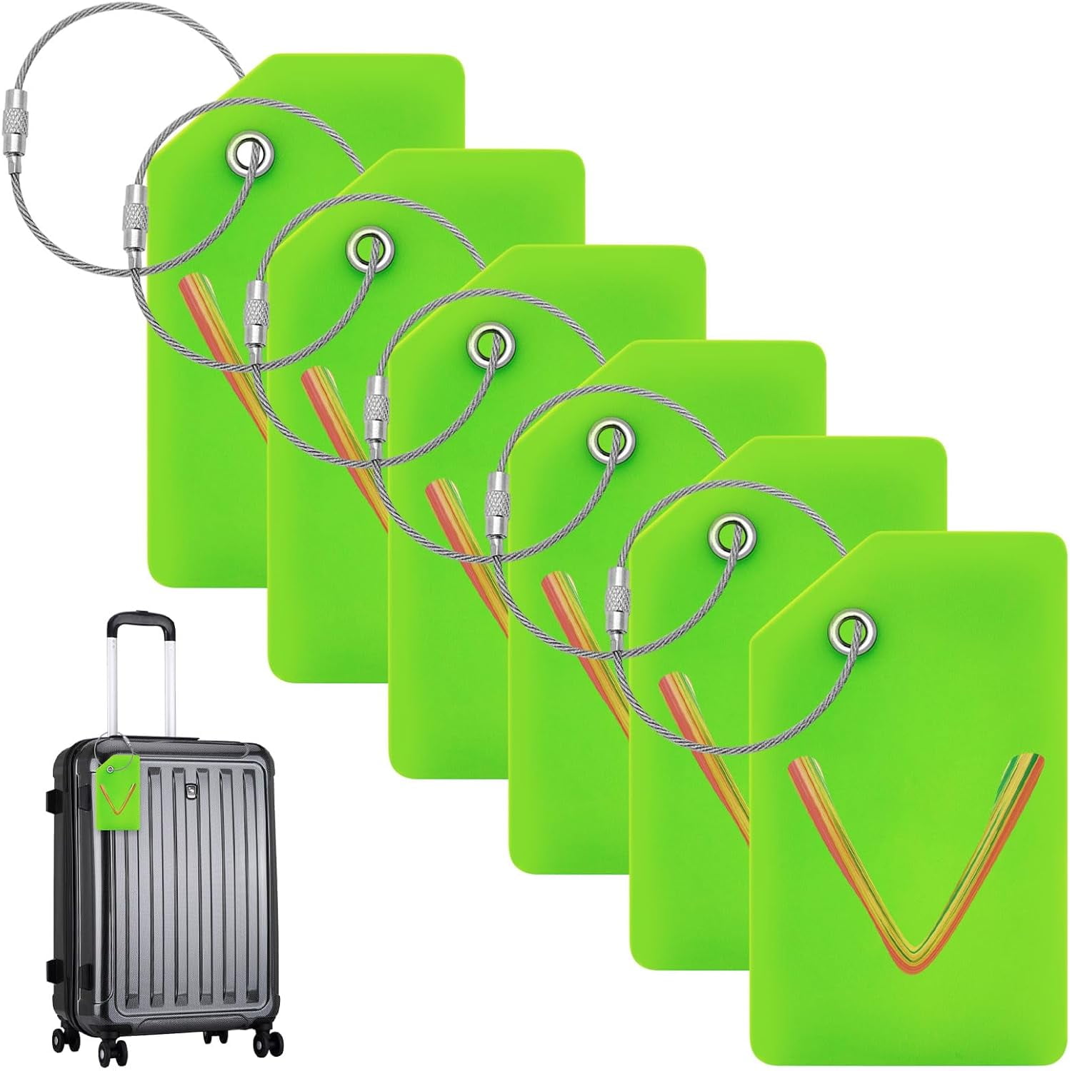 6 Pcs Initial Luggage Tags for Suitcase, Initial Letter A-Z Luggage ...