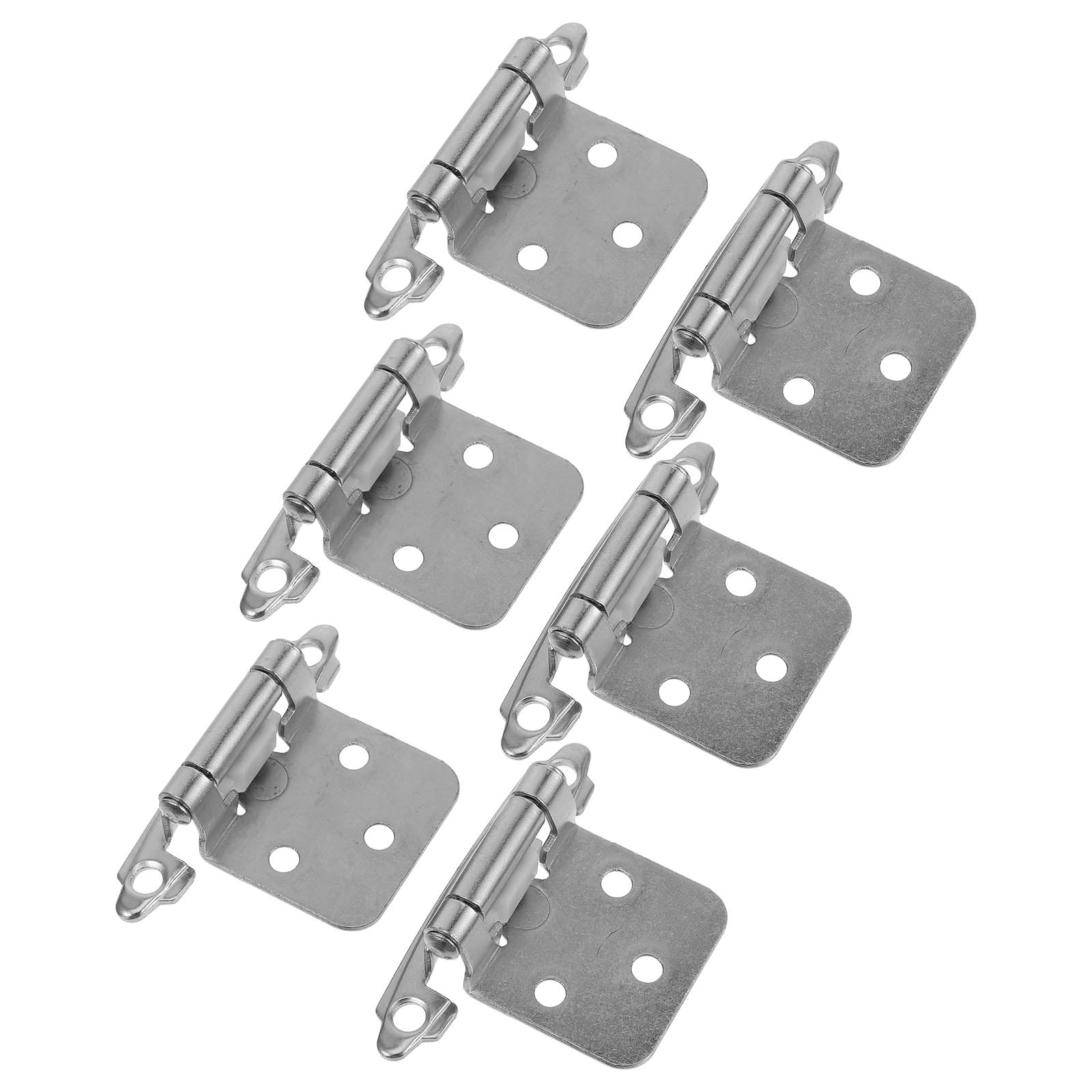 6 Pcs Inset Matte Black Cabinet Hinge Offset Hinges for Doors Silver ...