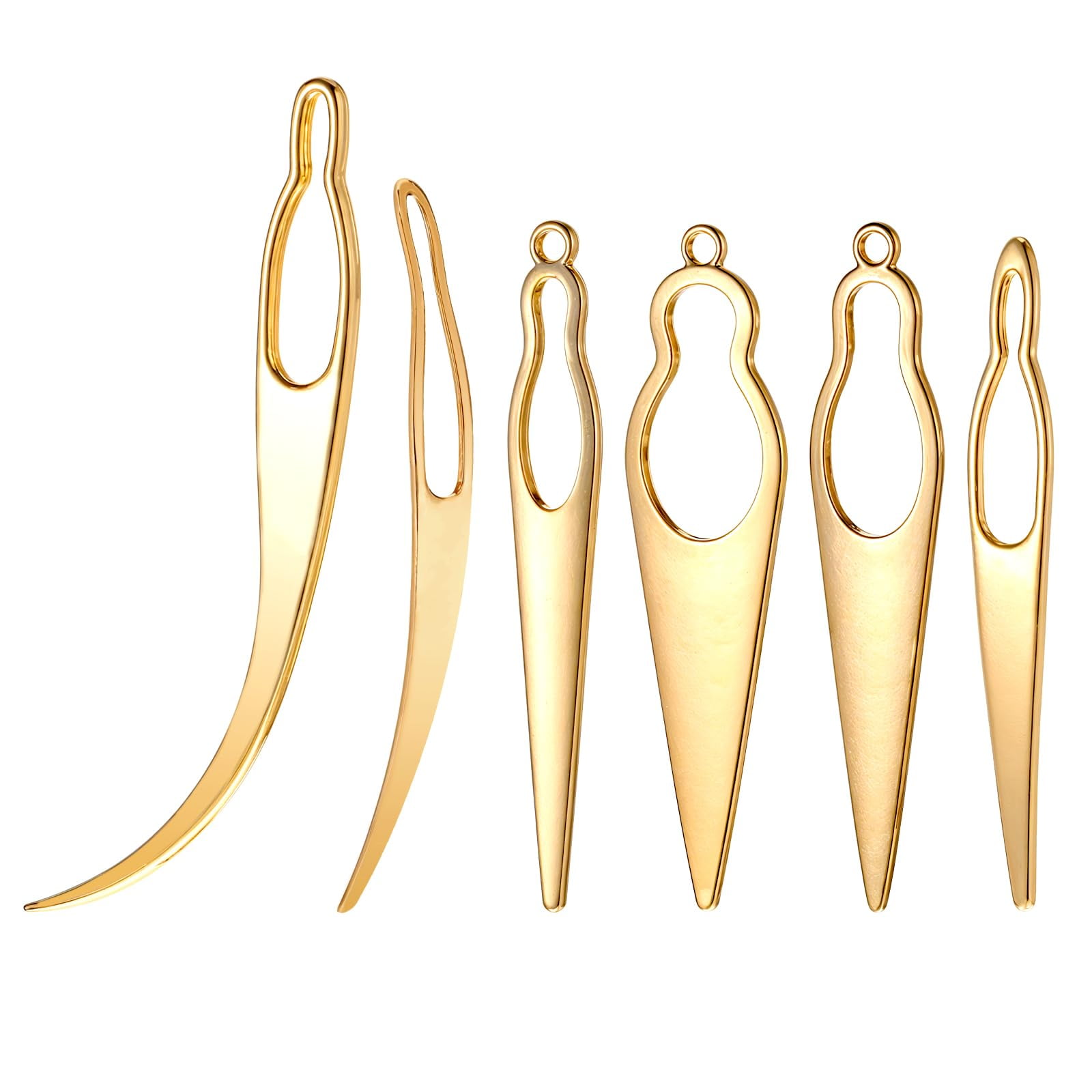 6 Pcs Interlocking Tool for Locs Metal Sisterlock Retighten Tool Gold ...