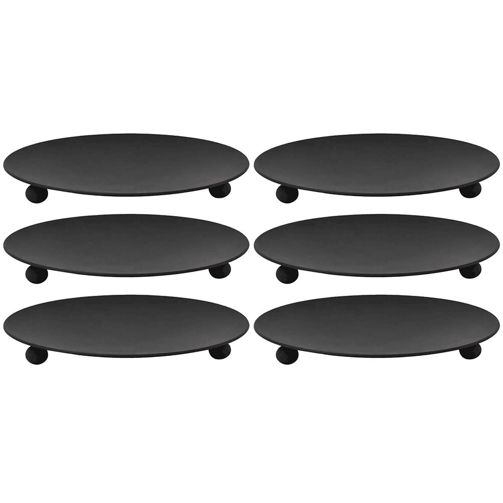 Raindrops 6Pcs Iron Candle Plate Tray Metal Candlestick Support Stand ...