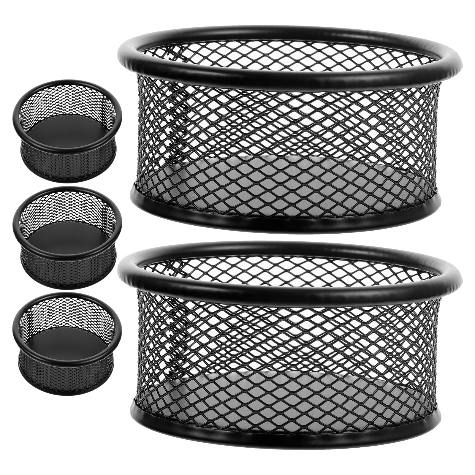 6 Pcs Iron Screw Organizer Box Metal Grid Round Paper Clip Storage ...