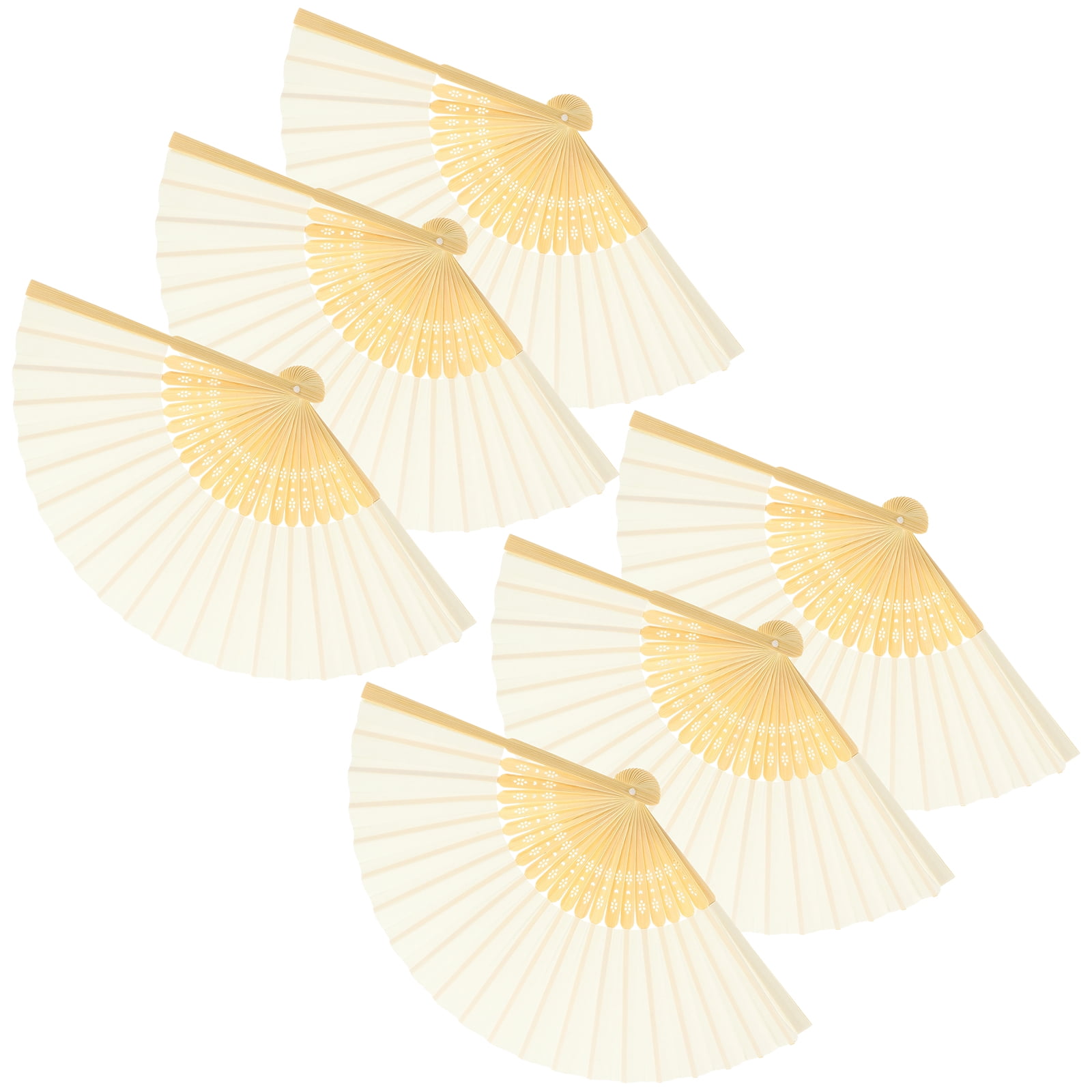 6 Pcs Japanese Decor Hand Fans Bulk Fan Portable Decoration Fan ...