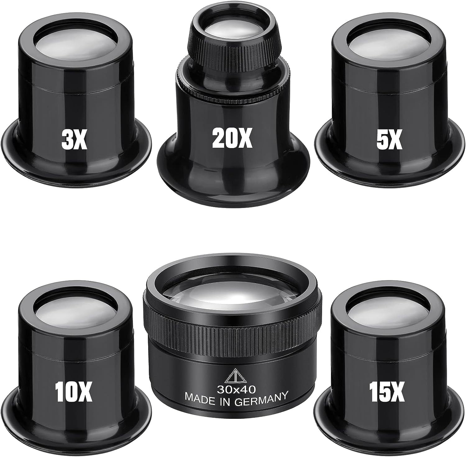 6 Pcs Jewelers Loupe Portable Monocular Loupe Monocular Jewelers ...