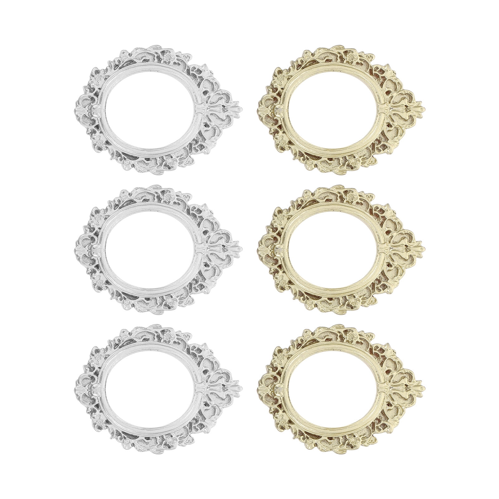 6 Pcs Jewelry Photo Props Frame DIY Crafts Making Materials Mini Frames ...