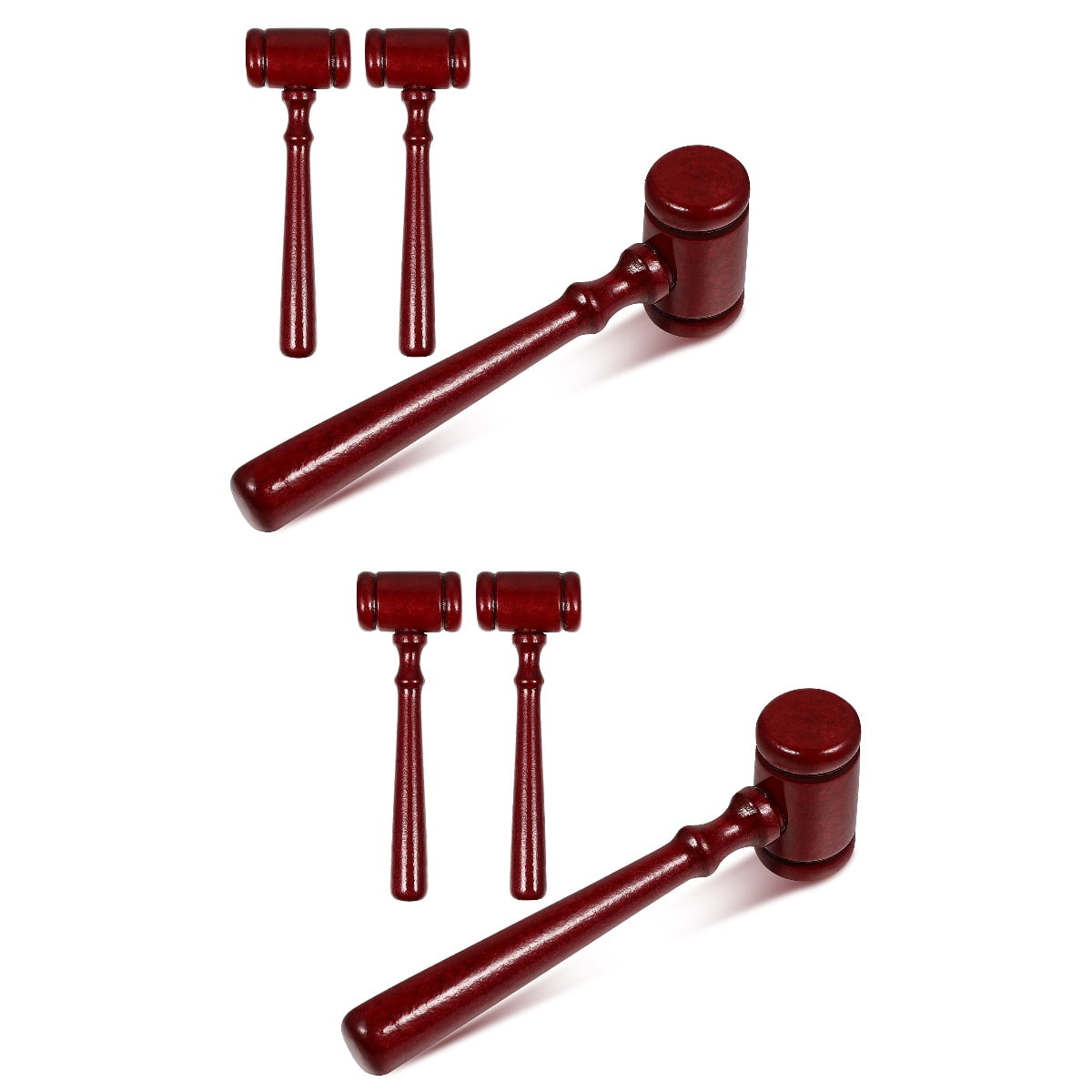 FENGGUIQU 6 Pcs Wooden Mini Gavels for Children Lawyer Role Play Simple ...