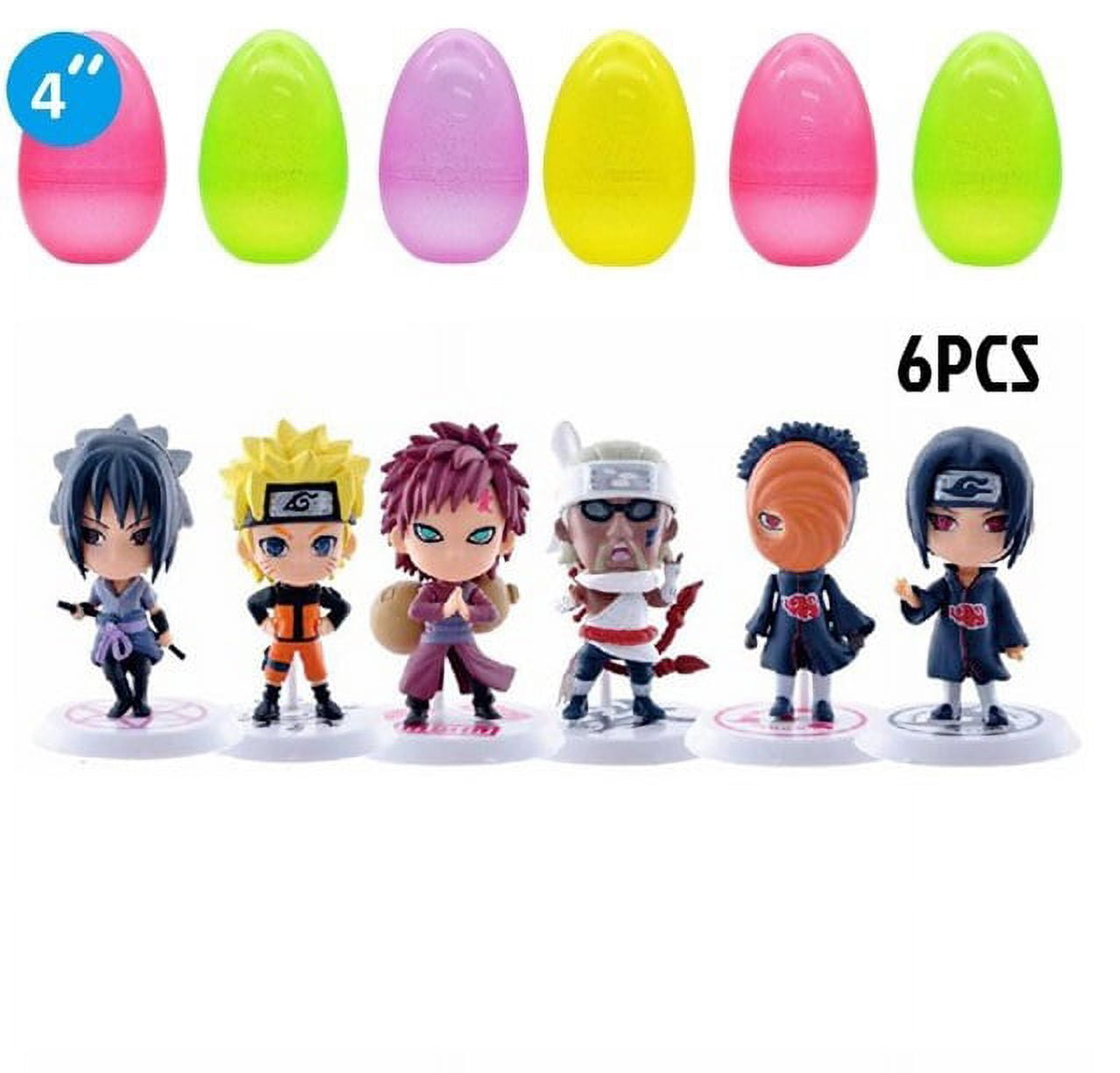 6 Pcs Jumbo Size Easter Eggs and 6Pcs/Set Naruto Pvc Action Figure Toys ...