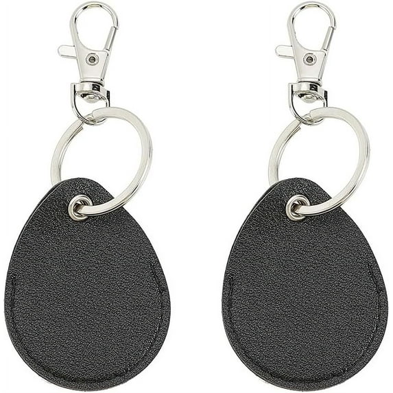 6 Pcs Key Fob PU Key Fobs with Key Rings Keychain Holder for Keys ID ...