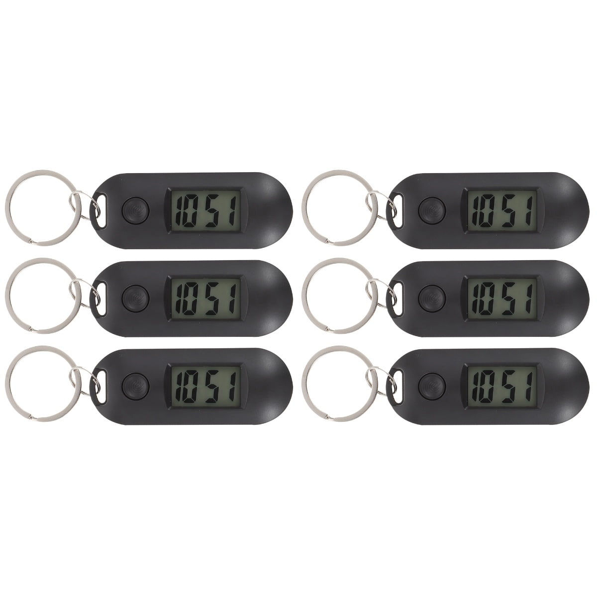 6 Pcs Key Ring Keyring Kids Pocket Clock Digital Clip on Watch Watches ...