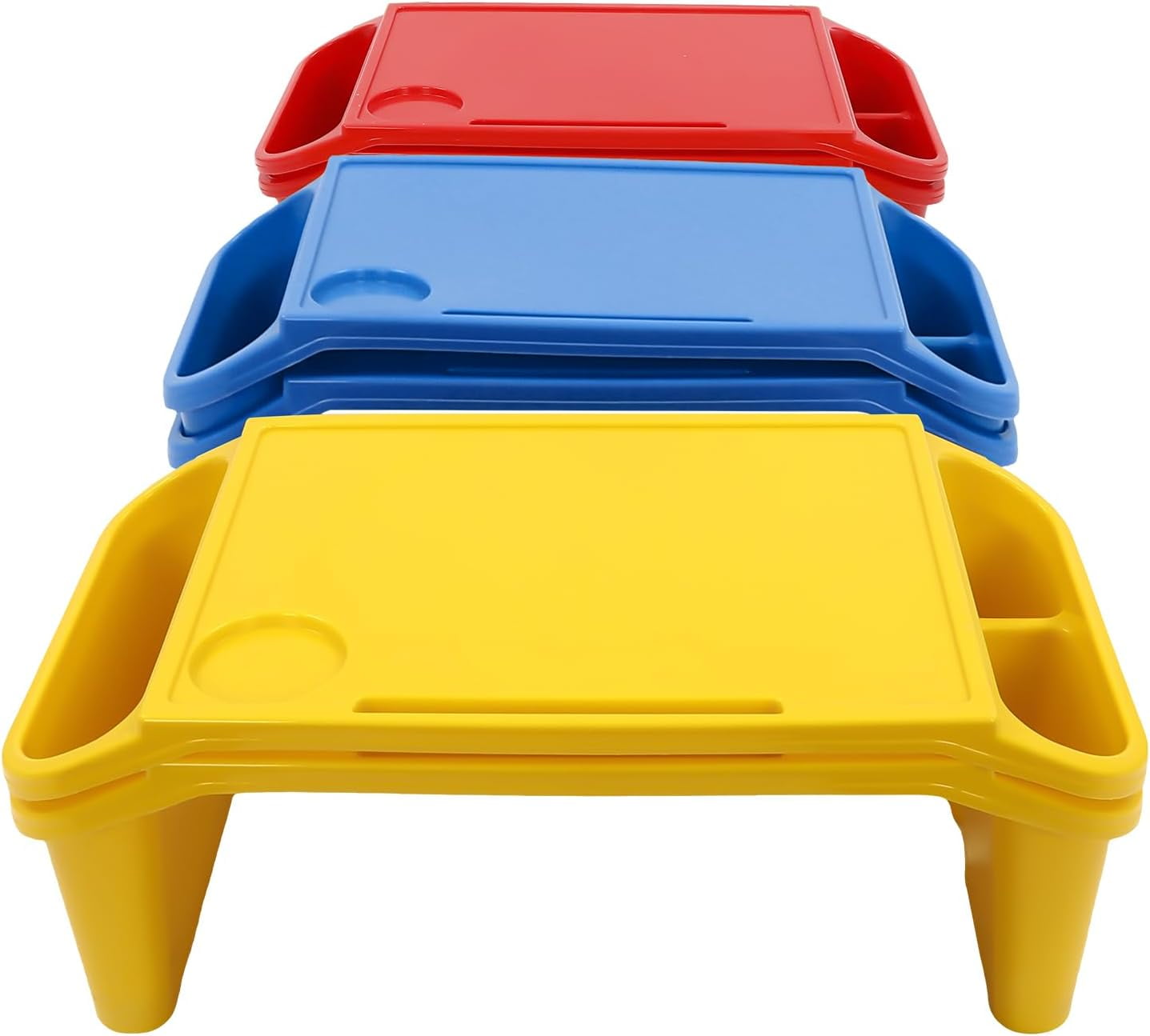 6 Pcs Kids Lap Desk Tray with Storage Plastic Breakfast Laptop Trays ...