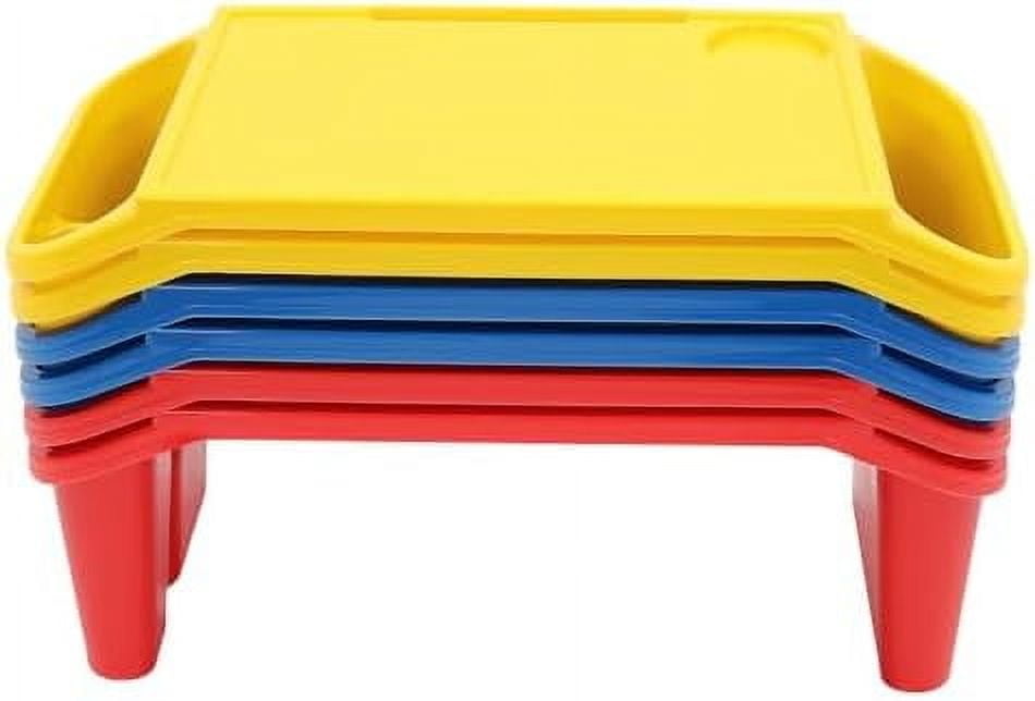 6 Pcs Kids Lap Table Tray Portable Activity Table with Storage Plastic ...