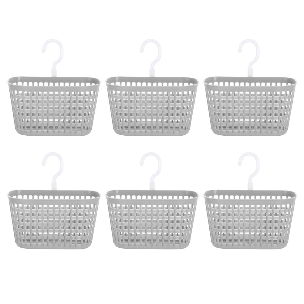 6 Pcs Kitchen Bathroom Hanging Basket Storage Baskets Wall Shower ...