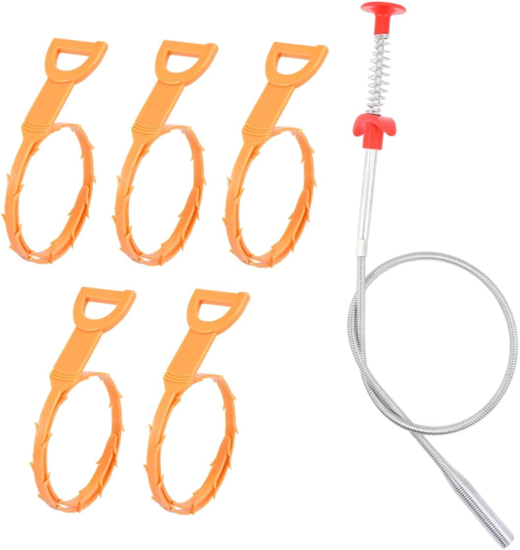 6 Pcs Kitchen Plumbing Toliet Bowl Cleaner Cleaning Tools Water Pipe ...