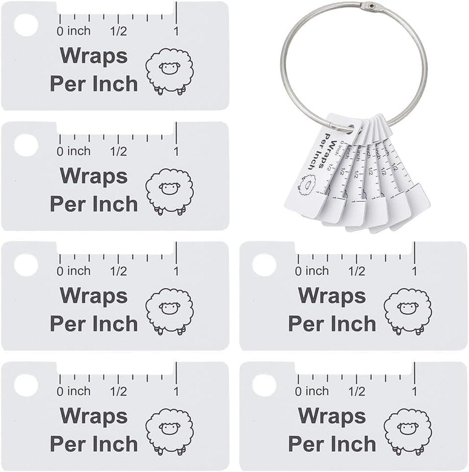 6 Pcs Knitting Gauge Rulers Rectangle Plastic Knitting Needle Gauge ...