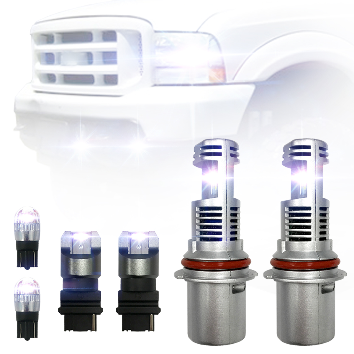 6 Pcs LED Bulb Kit - 9004 3157 194 Cold WhiteI INP-059-009L6 ( Fit ...