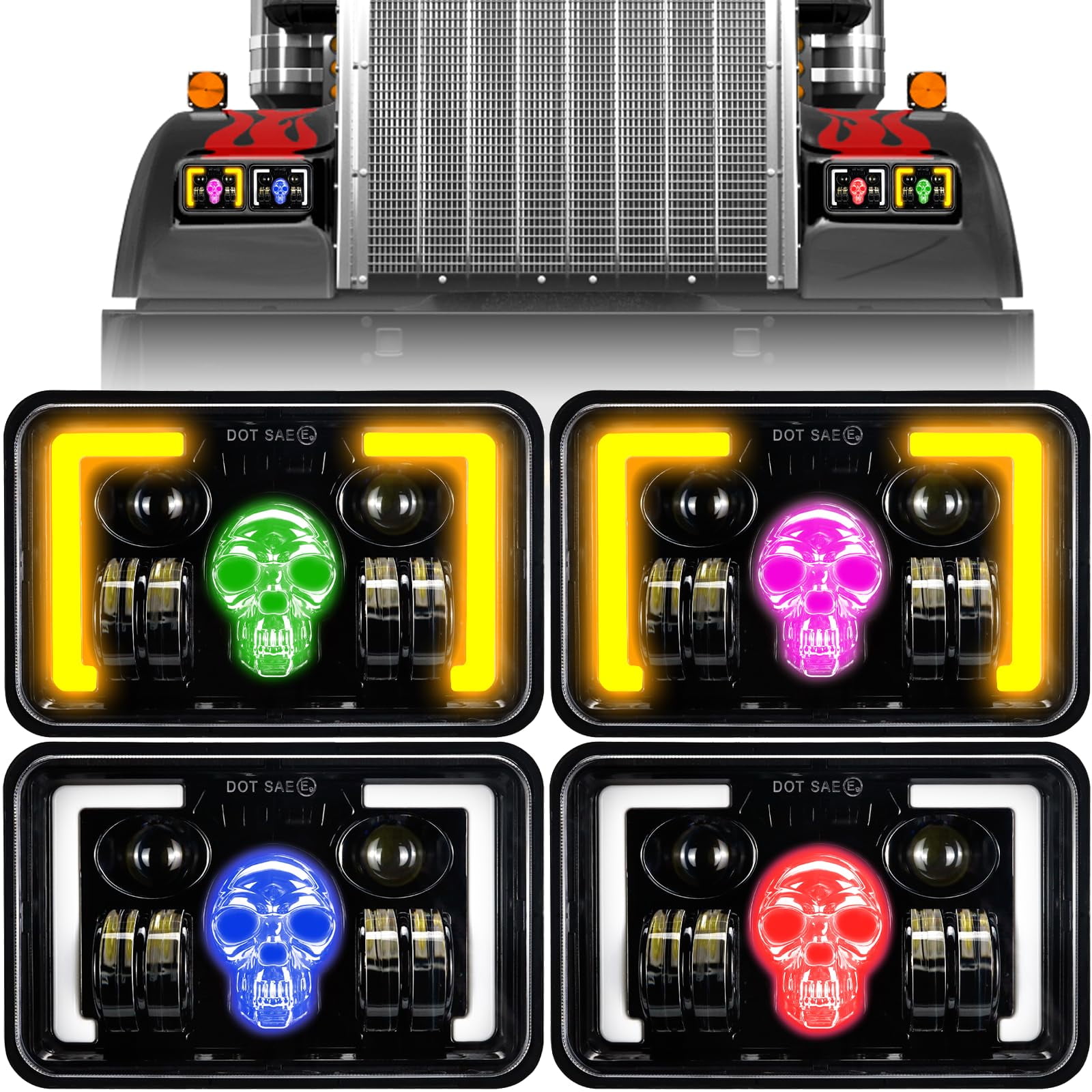 6 Pcs LED Road RRF12 Flares Emergency Warning Bright Red Highway Beacon ...