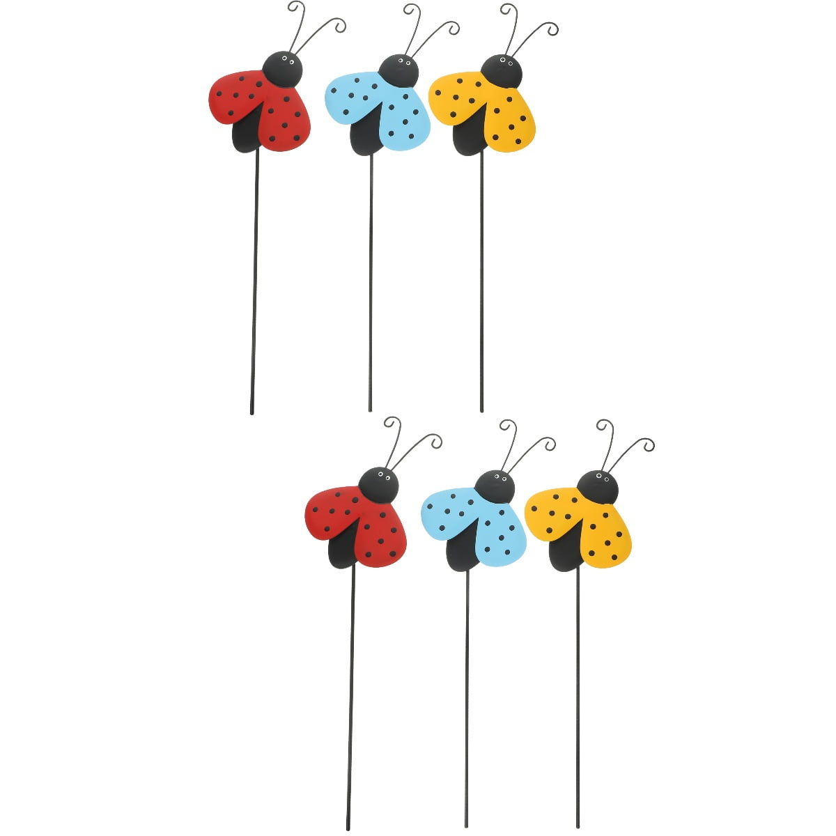 6 Pcs Ladybug Decorations Garden Stake Decor Ladybug Stakes Ladybug ...