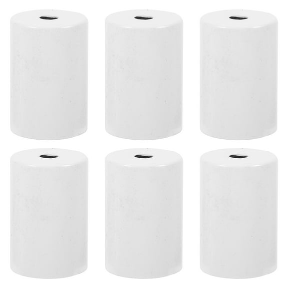 TABLZONE Metal Lamp Finials, White Cylinder Design for Modern Decor ...