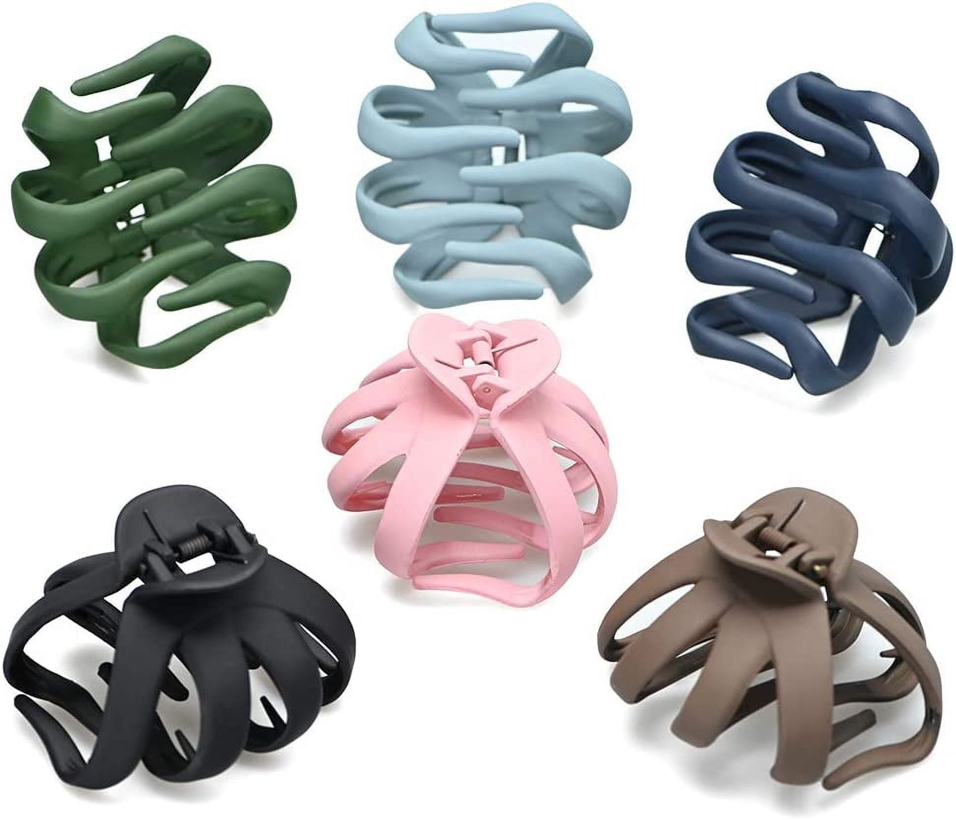 6 Pcs Large Hair Claws Clips, Strong Hold for Thick Hair, No-slip Grip ...